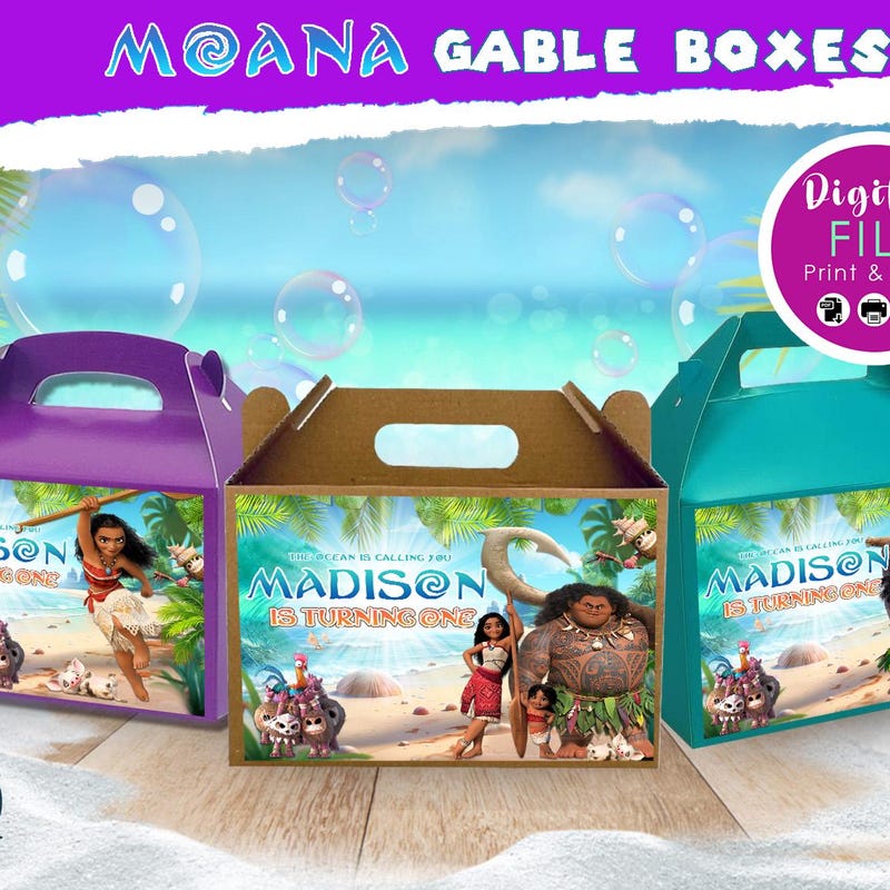 Moana Favor Boxes - Etsy