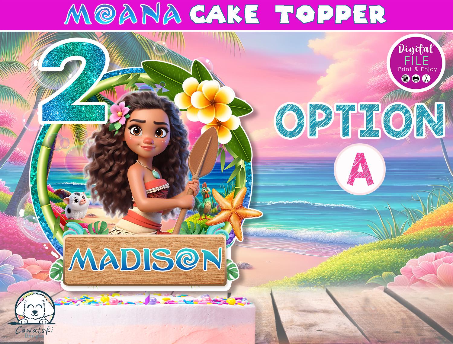 Moana Cake Topper, Moana Cake Decoration, Cake Party, Moana Centerpiece ...