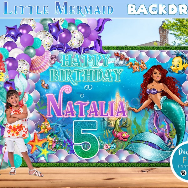 Mermaid Party Backdrop - Etsy
