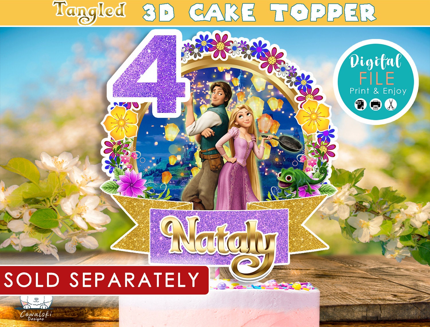 Tangled Cake Topper Tangled Cake Decoration DIGITAL Tangled - Etsy Australia