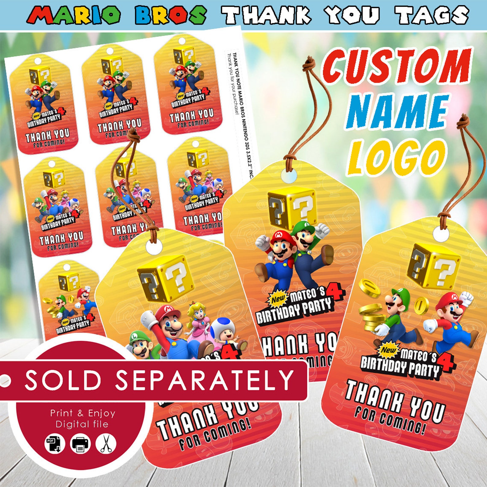 Super Mario Bros Digital Invitation Mario Bros Digital - Etsy