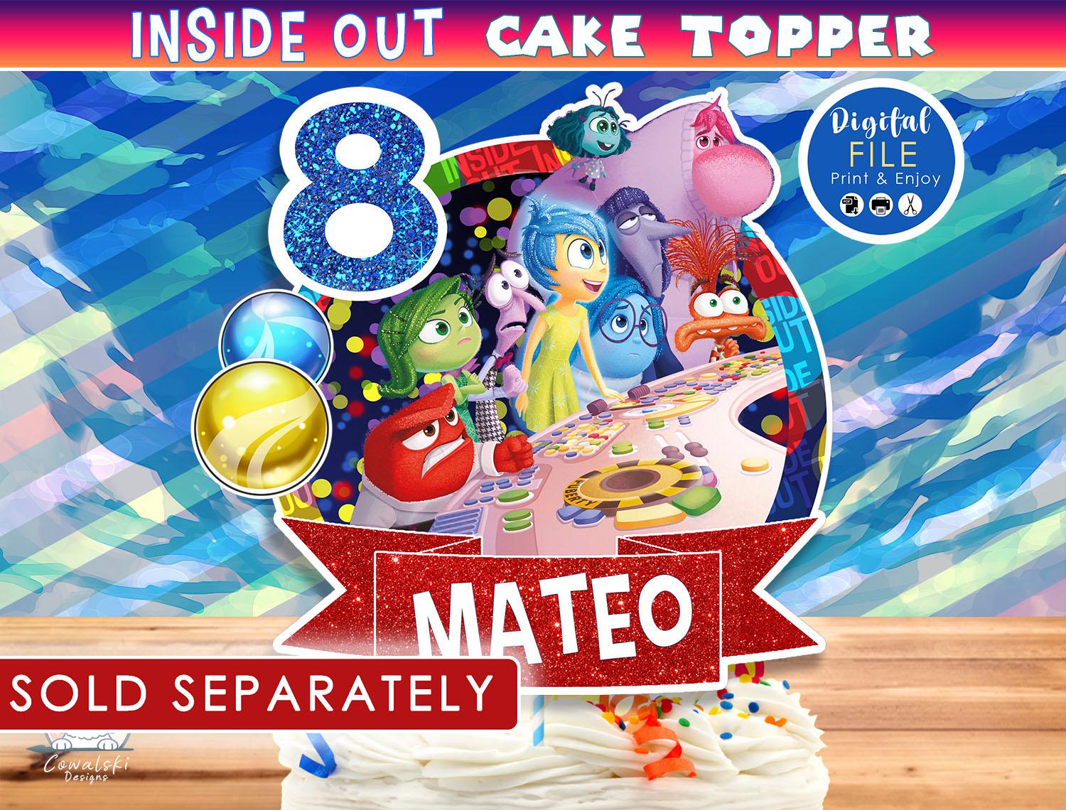 Inside Out Cake Topper, Inside Out Decoration, Cake Party, Inside Out ...