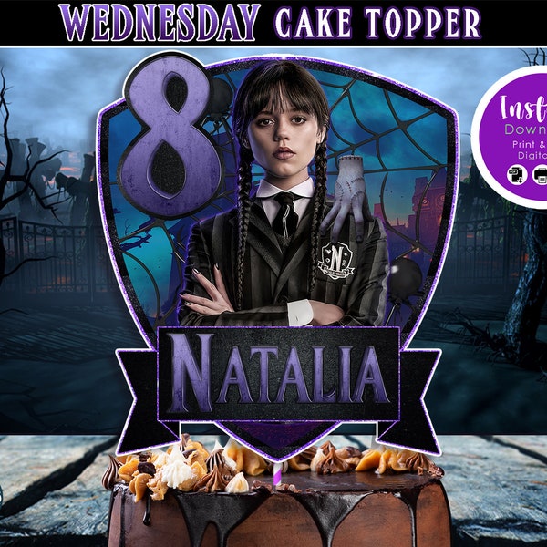 Wednesday Cake Topper - Etsy