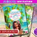 Moana Round Sticker, Birthday Party Favor Tags, Moana 3.5 Inch Circle ...