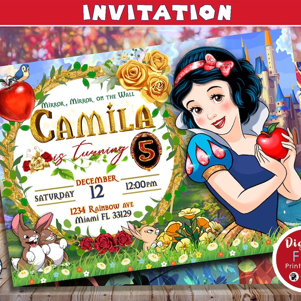 Snow White Invites - Etsy