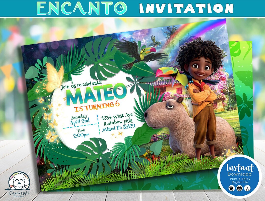 Encanto Digital Invitation, Encanto Antonio Birthday Invitation ...