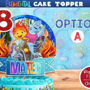 Elemental Cake Topper, Elemental Decoration, Cake Party, Elemental ...
