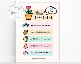 Grounding Technique for Anxiety - 5 Senses - Etsy