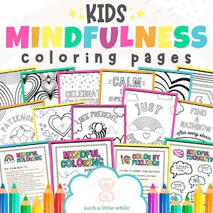 Mindfulness Coloring Printables for Kids | Easy Mindfulness Coloring ...