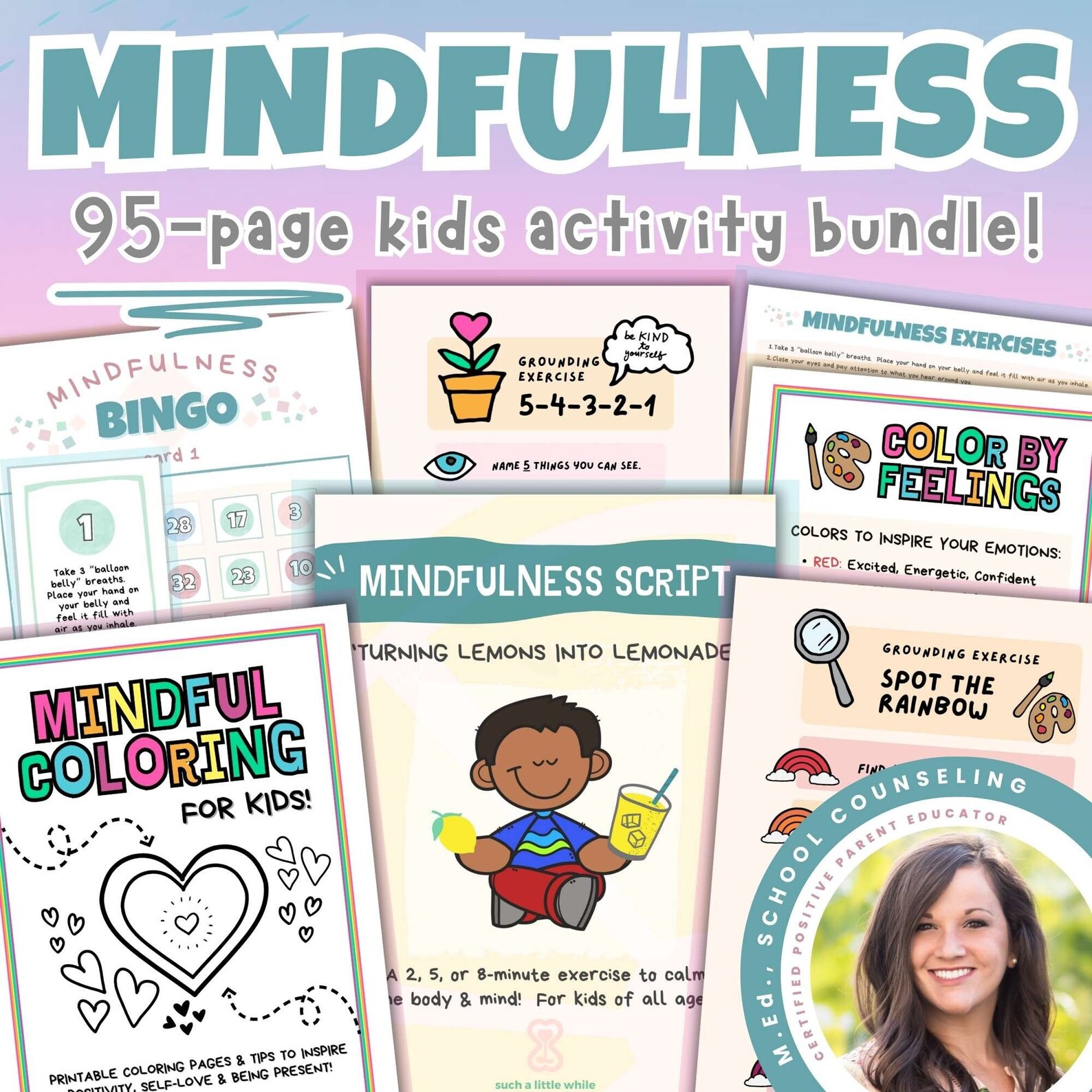 Mindfulness Activities for Kids Pdfs Bundle for Elementary & Middle ...