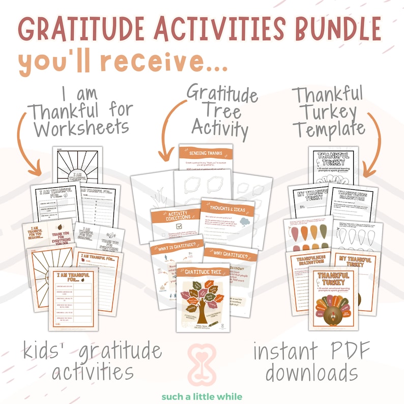 Gratitude Activities for Kids PDF | | Gratitude Tree, Turkey | Thankful ...