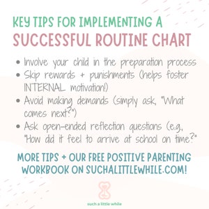 School Morning and Bedtime Routine Charts for Kids With Pictures ...