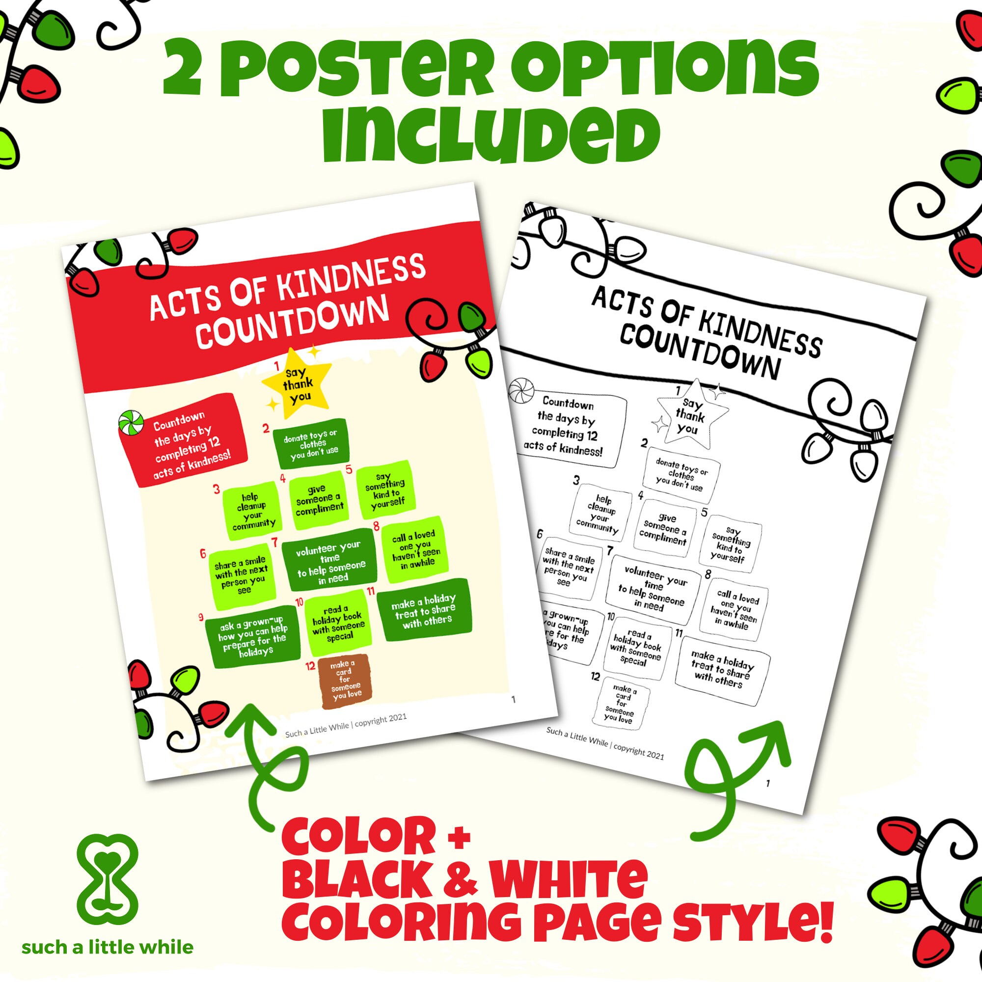 Christmas Countdown Printable Calendar for Kids | Christmas Kindness ...