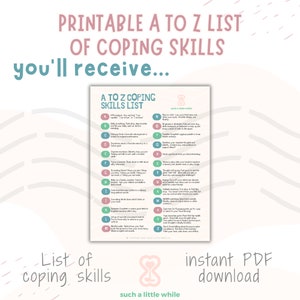 A-Z List of Coping Skills for Kids PDF | Printable Abcs of Coping ...