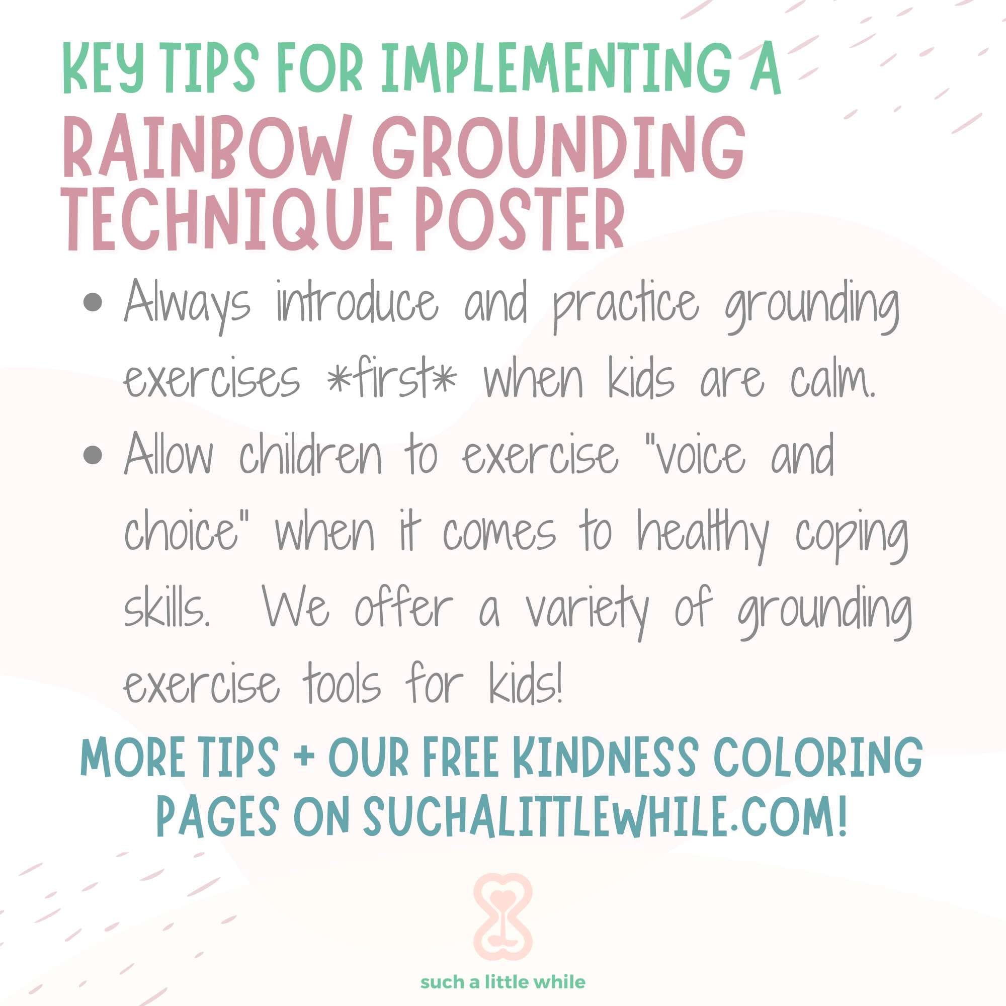 Rainbow Grounding Technique Poster for Kids PDF | Printable Rainbow ...