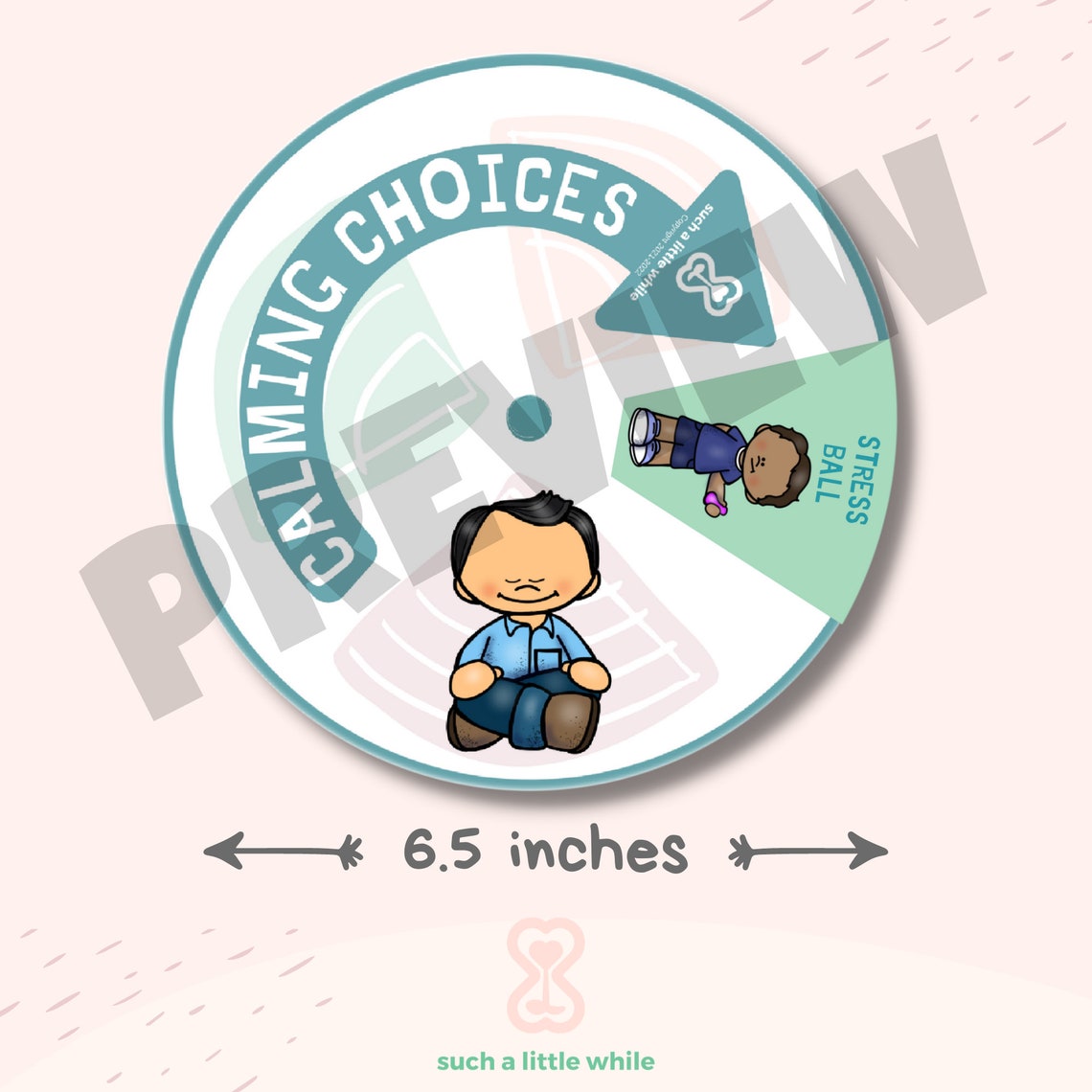 Coping Skills Wheel for Kids Anxiety Relief Mental Health - Etsy