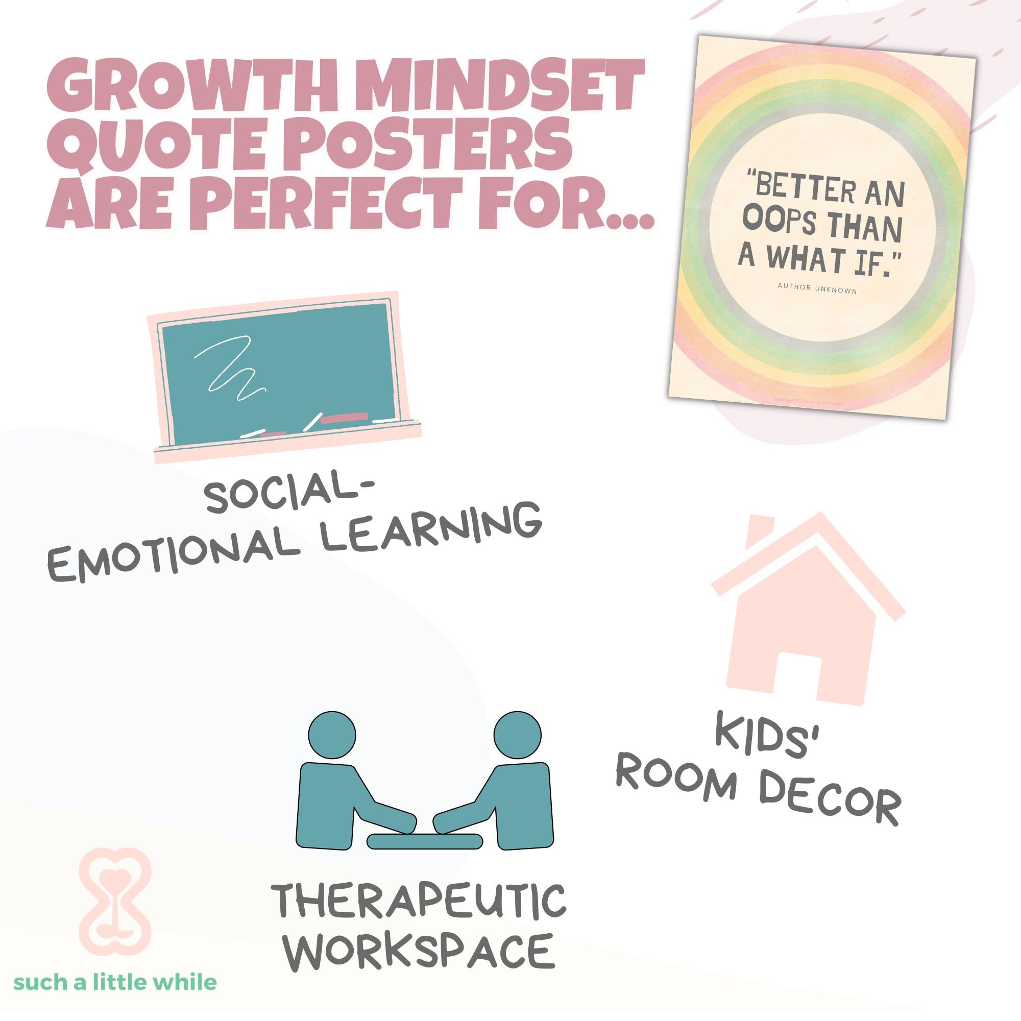 Growth Mindset Posters for Classrooms quotes for Kids Printable PDF ...