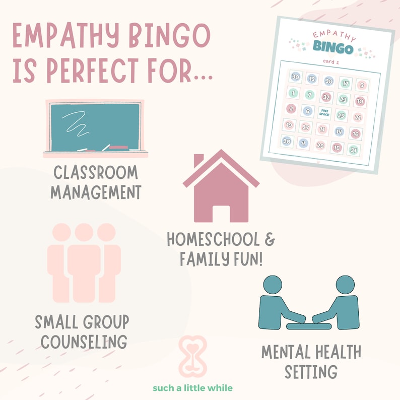 Empathy Bingo Printable PDF for Kids | Empathy Activities, Exercises ...