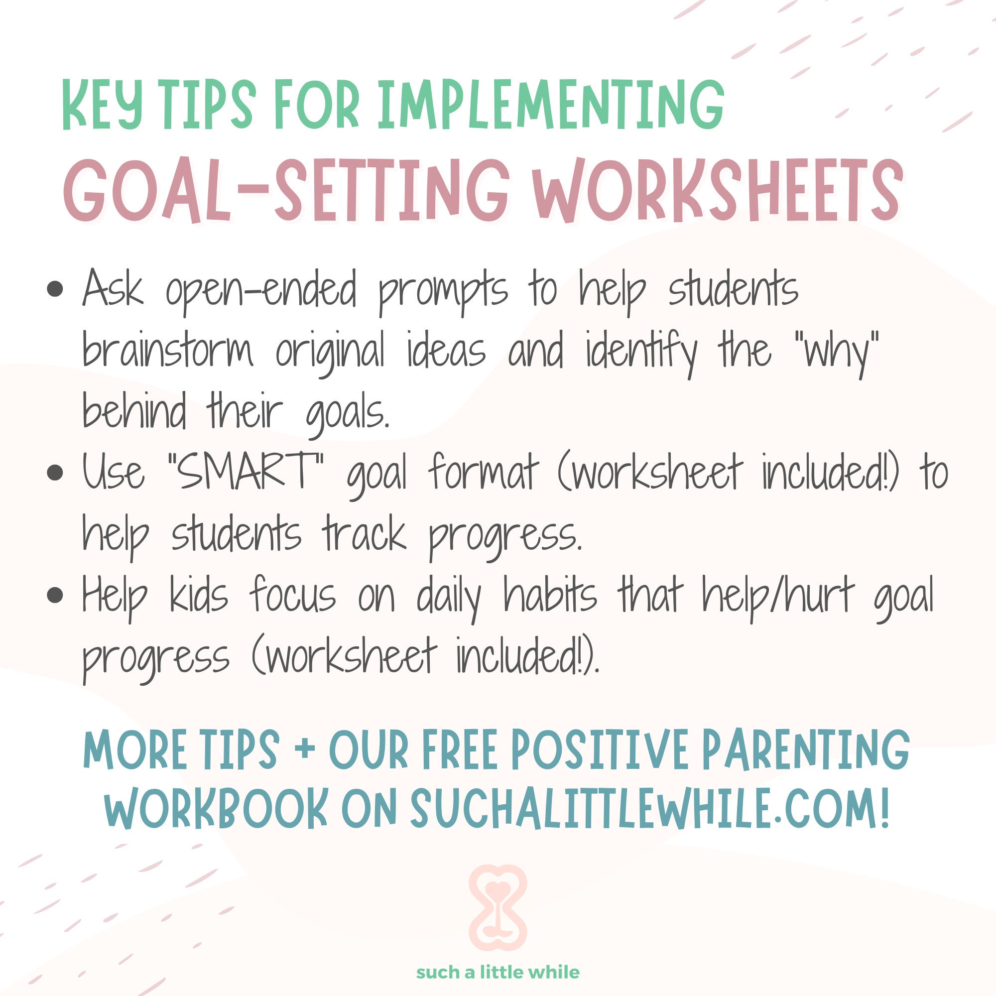 Goal Setting Worksheets for Students PDF Printable | for Elementary ...