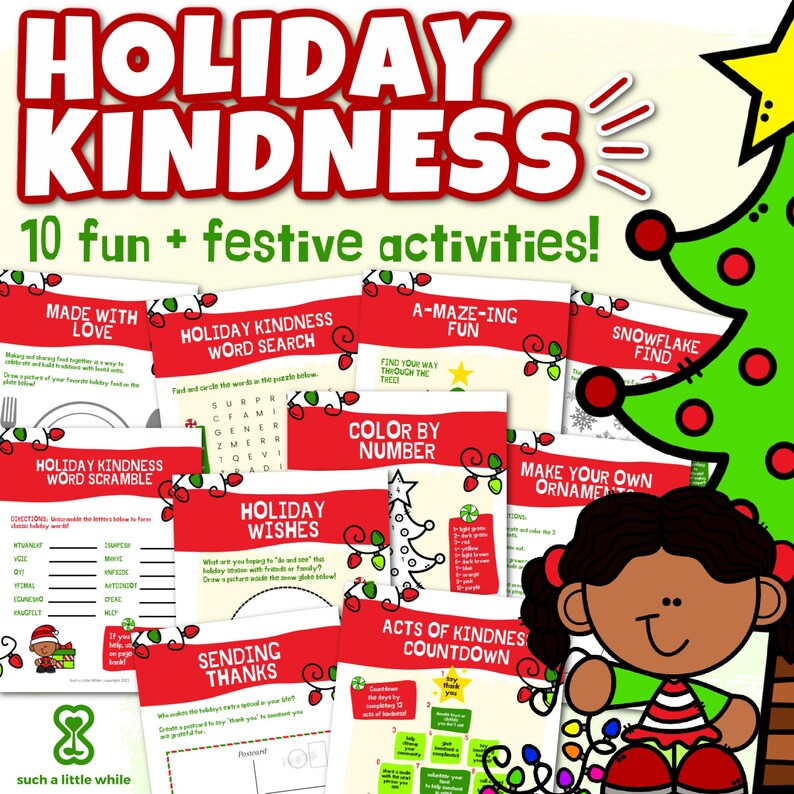 10 Christmas Printable Activities for Kids | Teaching KINDNESS ...