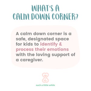 Calm Down Corner Printable Kit for Kids INSTANT PDF DOWNLOAD Calm Down ...