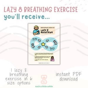 Lazy 8 Breathing Exercise PDF for Kids | Mindful Breathing Activity for ...