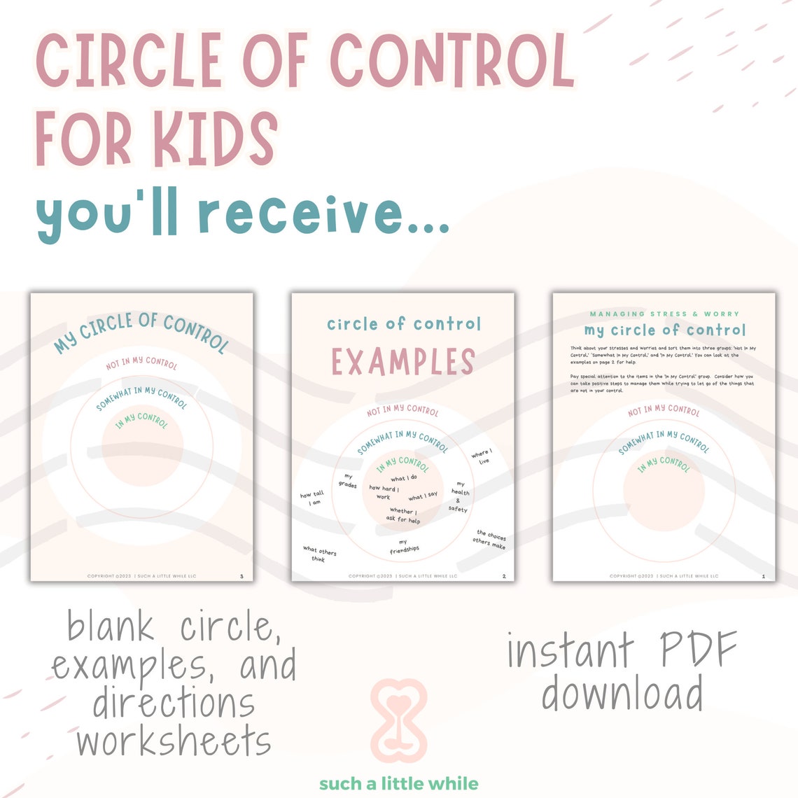 Circle of Control for Kids Printable Template & Activities | Sphere of ...
