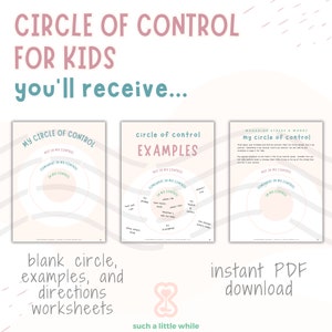 Circle of Control for Kids Printable Template & Activities | Sphere of ...