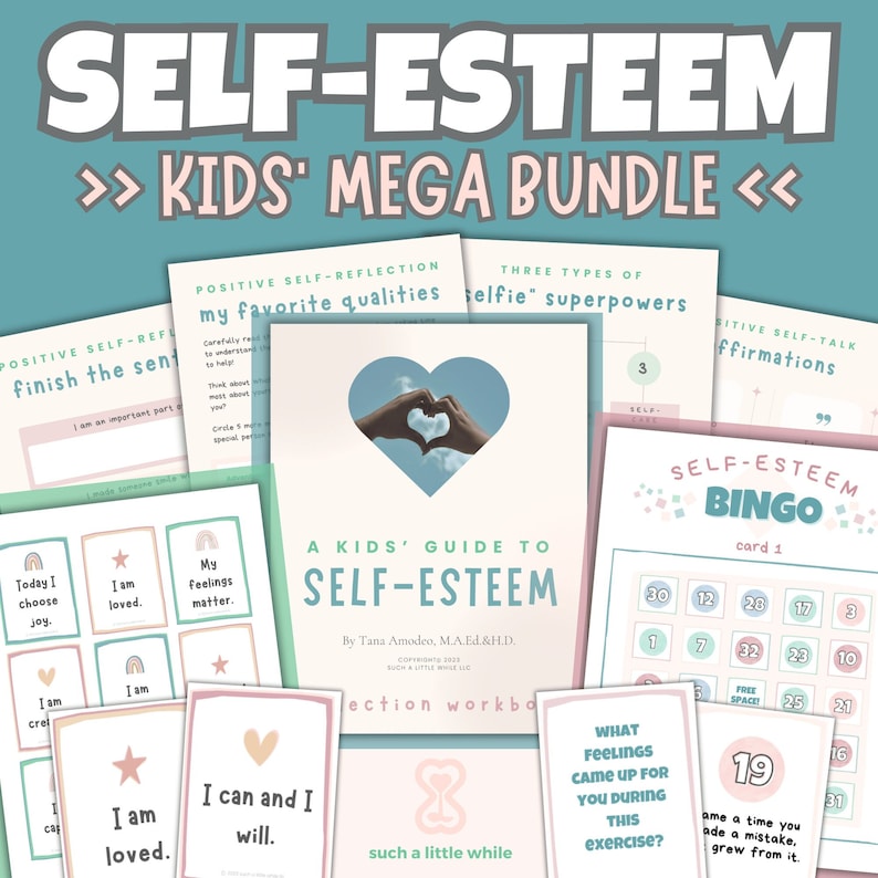 Self-esteem Activities for Students Bundle | Workbook, Fun Games ...