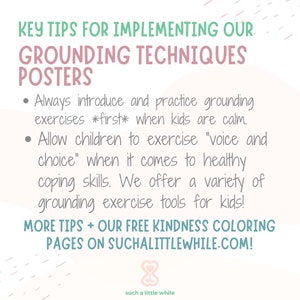 Grounding Techniques for Kids Bundle Anxiety PDF Posters Calming ...