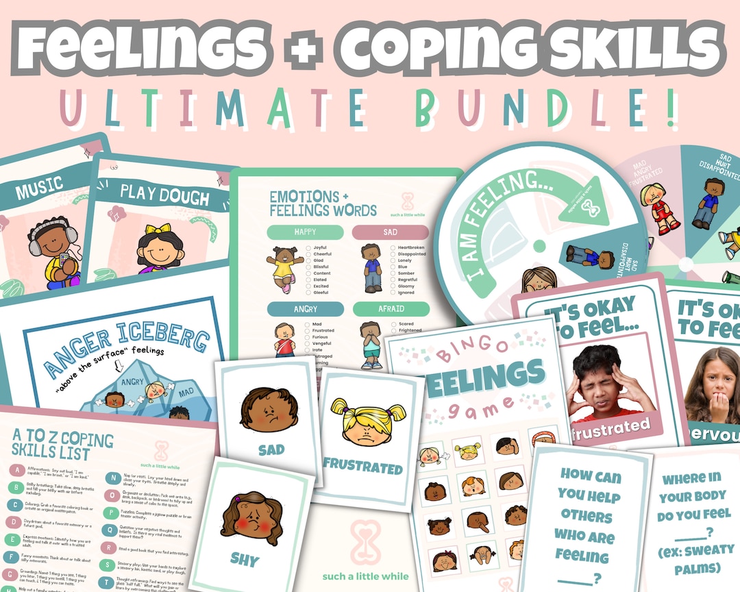Feelings & Coping Skills for Kids Ultimate Toolbox Bundle | 60+ Pages ...