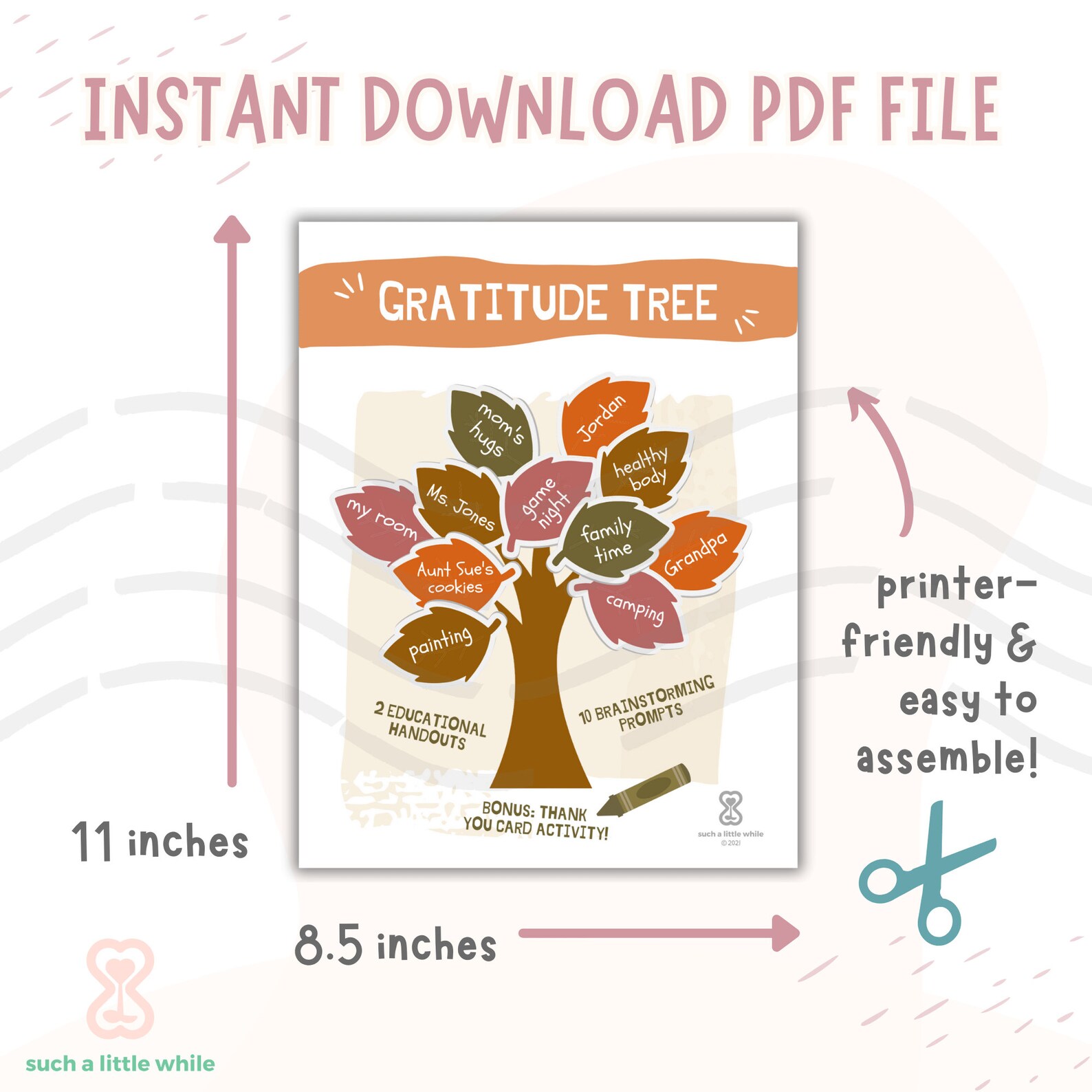 Gratitude Activities for Kids PDF | | Gratitude Tree, Turkey | Thankful ...