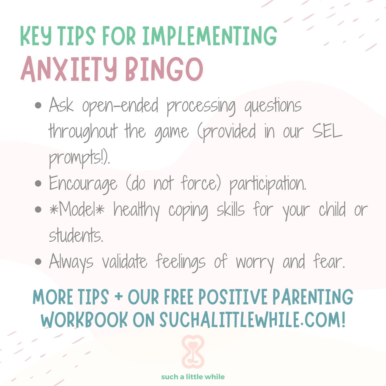 Anxiety BINGO Worry Game for Kids PDF | Worry Activities for Elementary ...