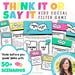 Think It or Say It Social Filter Activity & Kids Game PDF (50 ...