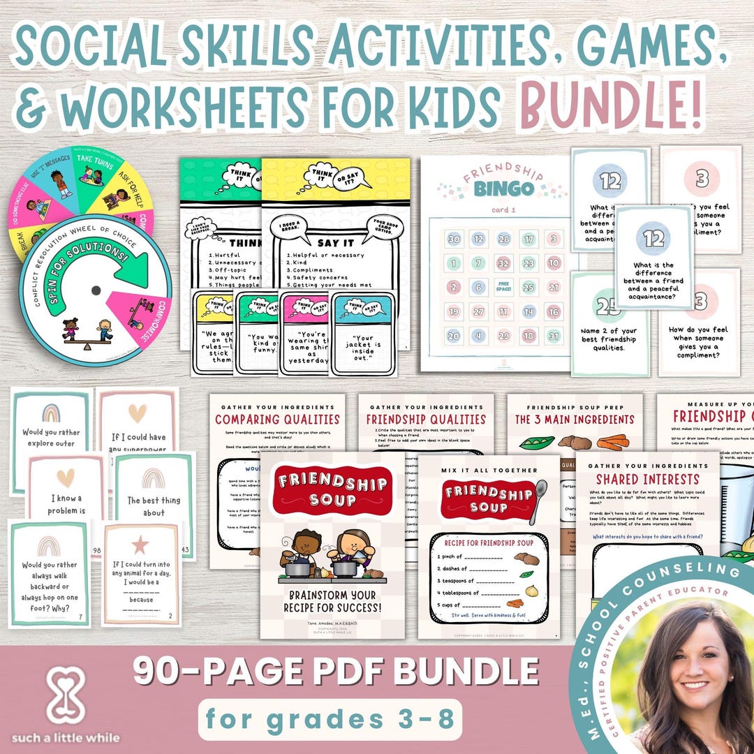 Social Skills Activities, Games, Exercises & Worksheets for Kids ...