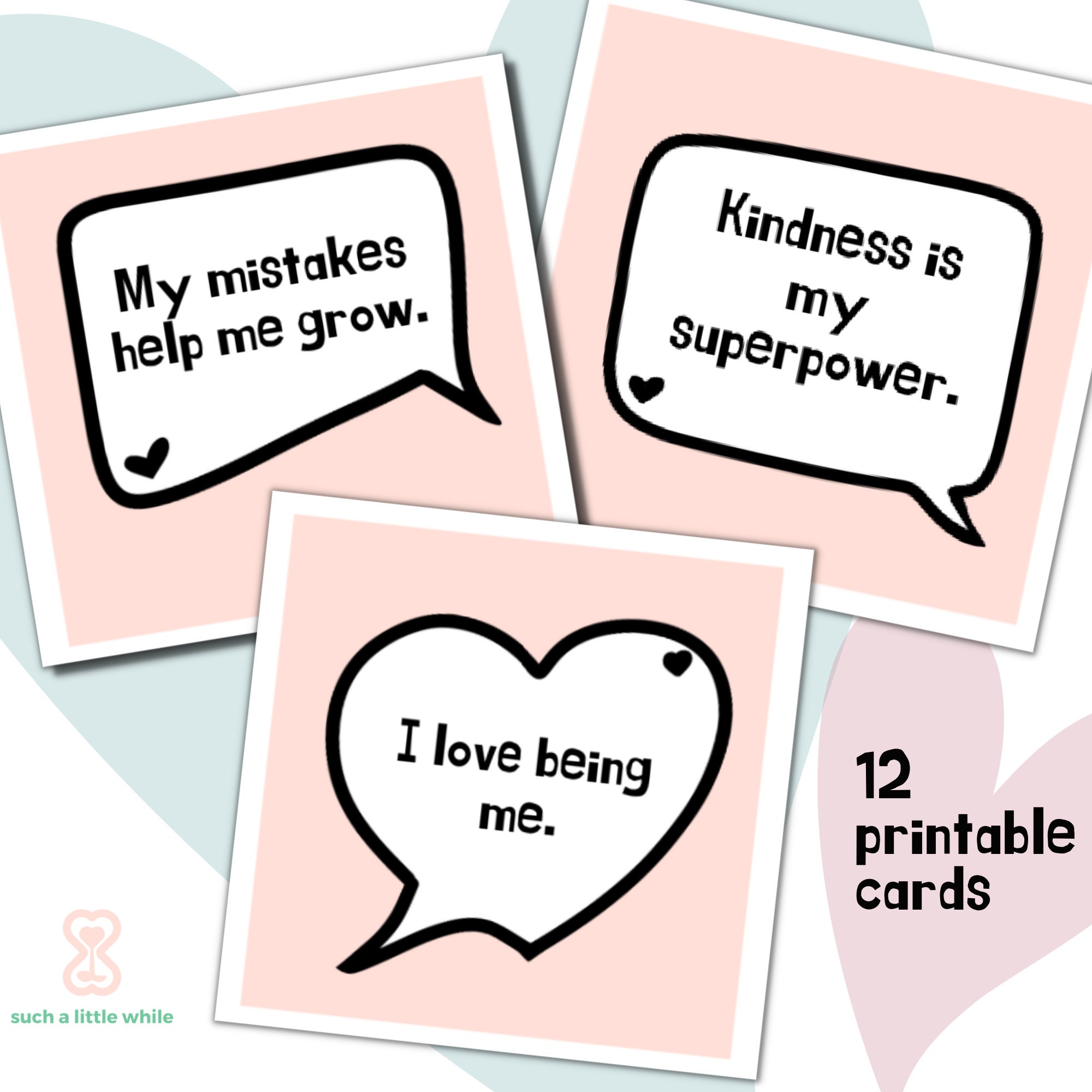 Valentine's Day Positive Affirmation Cards for Kids Self Love Kids ...
