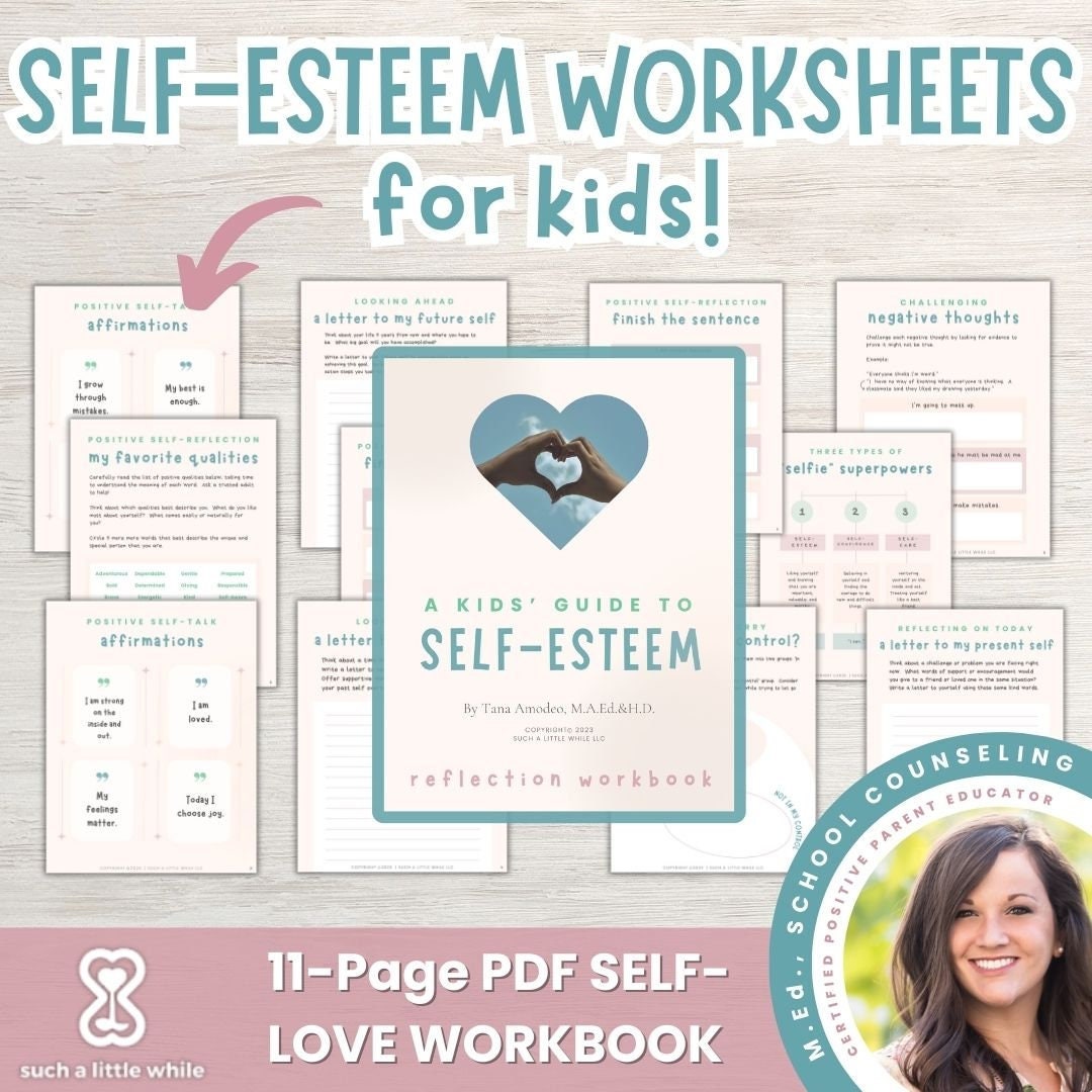 Self-esteem Worksheets for Kids | Printable PDF Workbook Activities for ...