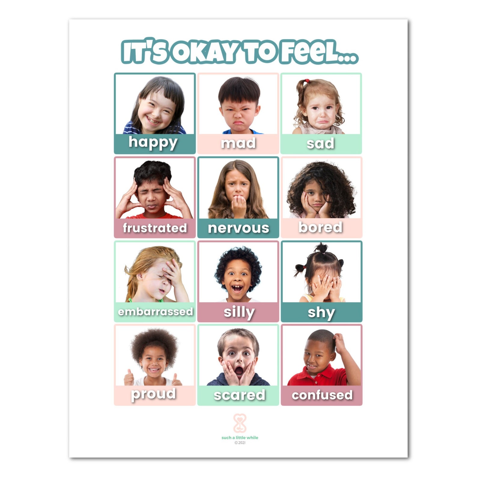 Feelings Faces Chart | Printable Feelings Faces PDF | Emotions Faces ...