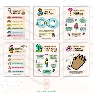 Grounding Techniques for Kids Bundle Anxiety PDF Posters Calming ...