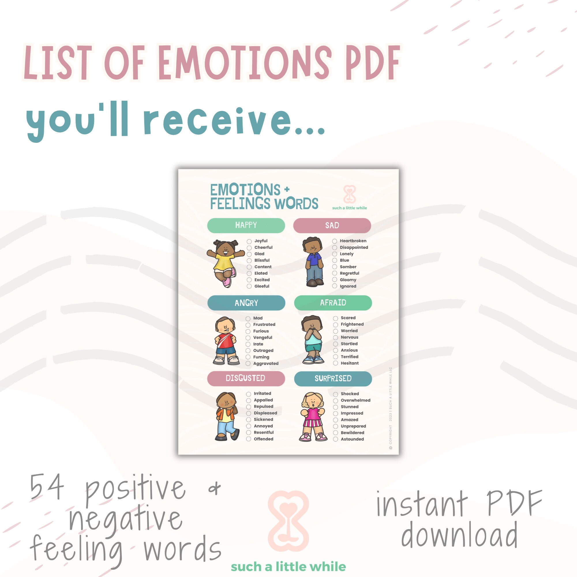 Feelings & Coping Skills for Kids Ultimate Toolbox Bundle 60 Pages of ...