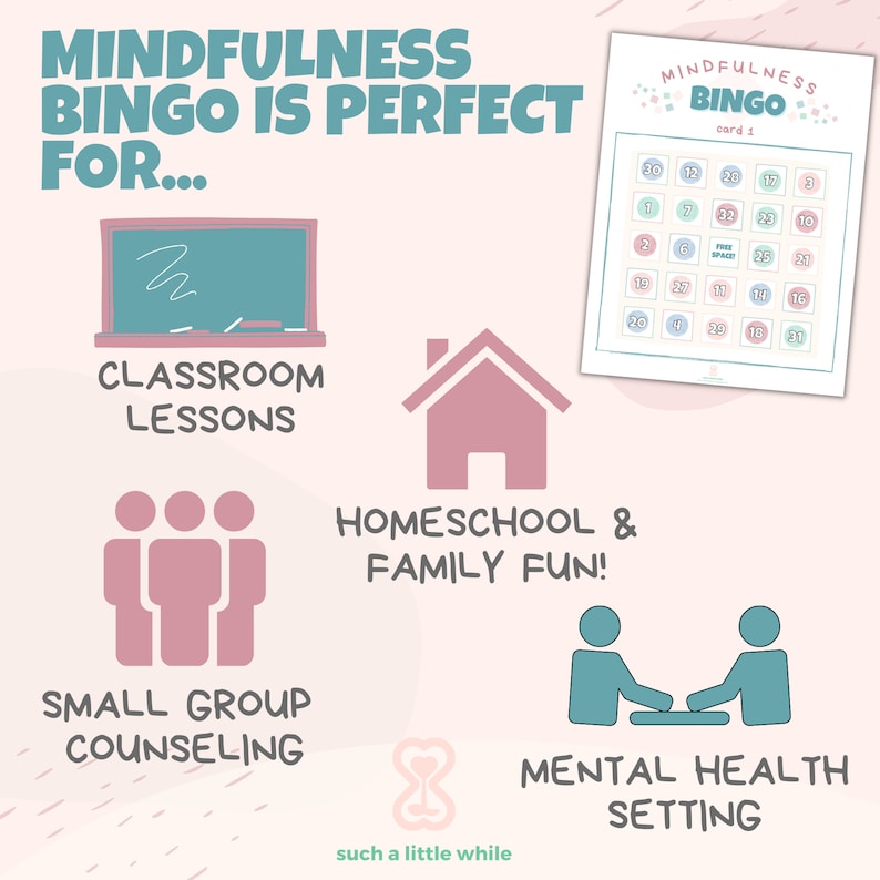 Mindfulness BINGO PDF Game Cards for Kids | 32 Printable Activities for ...