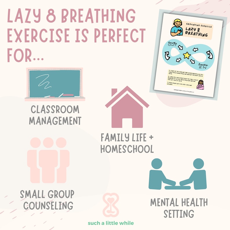 Lazy 8 Breathing Exercise PDF for Kids | Mindful Breathing Activity for ...