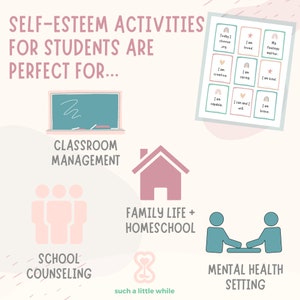 Self-esteem Activities for Students Bundle | Workbook, Fun Games ...