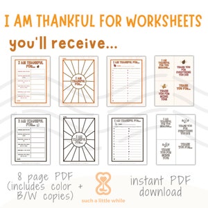 I Am Thankful for Printable Worksheets for Kids | Thanksgiving ...
