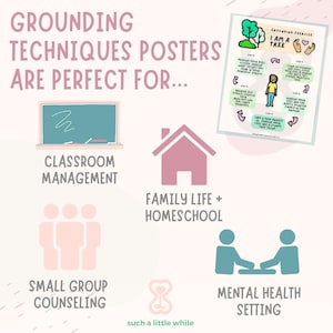 Grounding Techniques for Kids Bundle Anxiety PDF Posters Calming ...