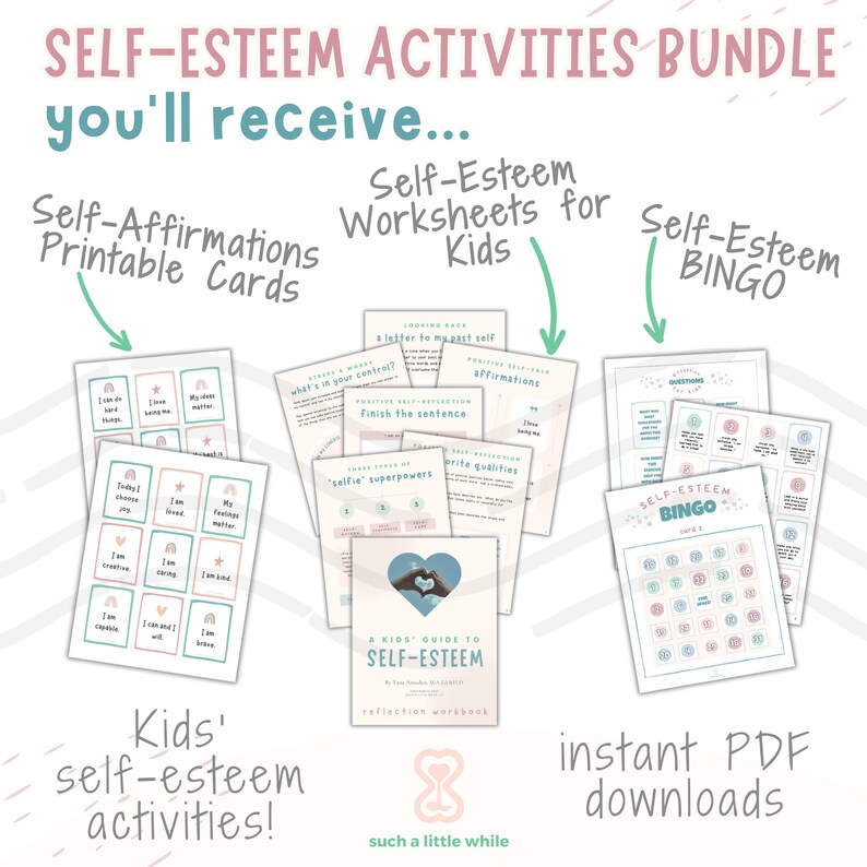 Self-esteem Activities for Students Bundle | Workbook, Fun Games ...
