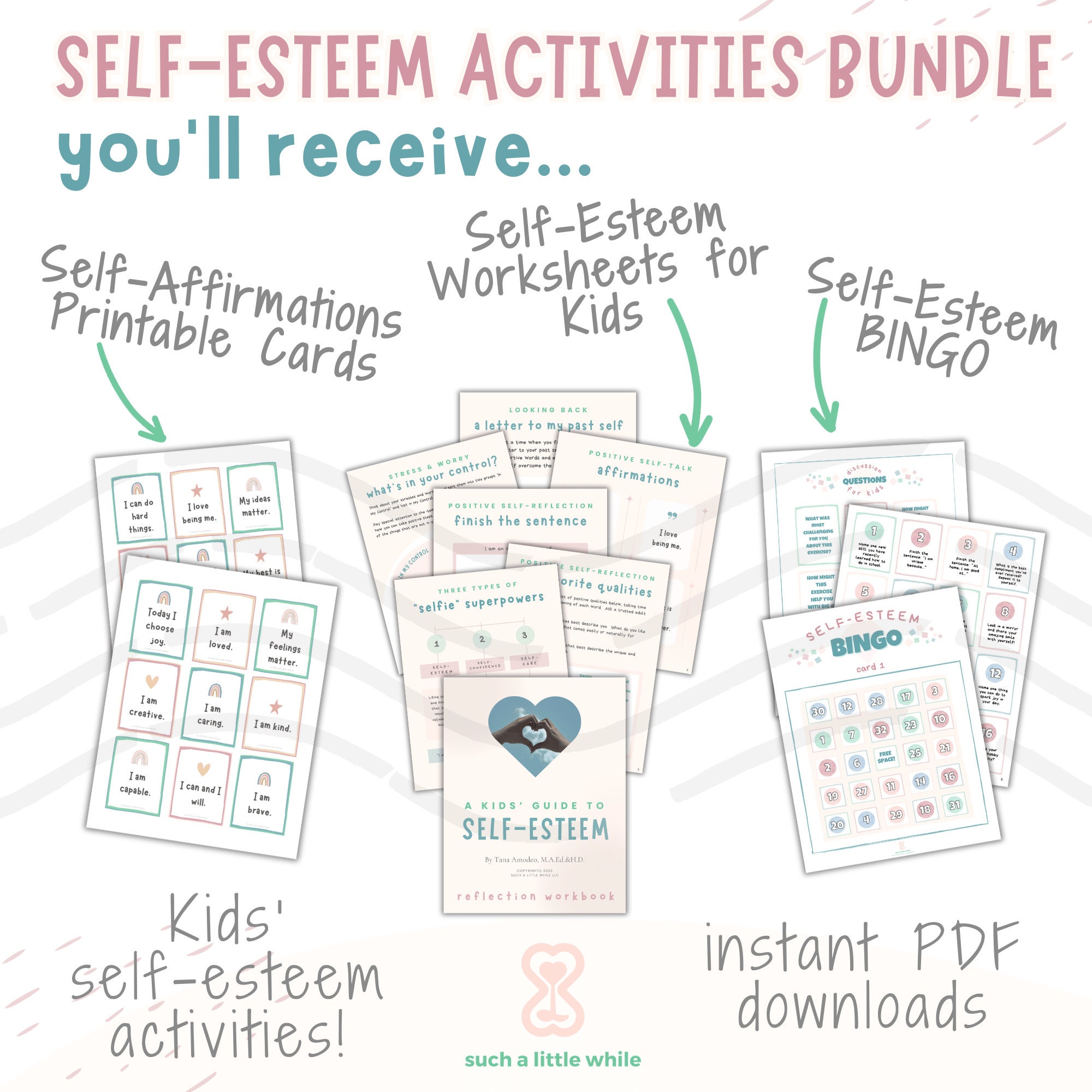 Self-esteem Activities for Students Bundle | Workbook, Fun Games ...