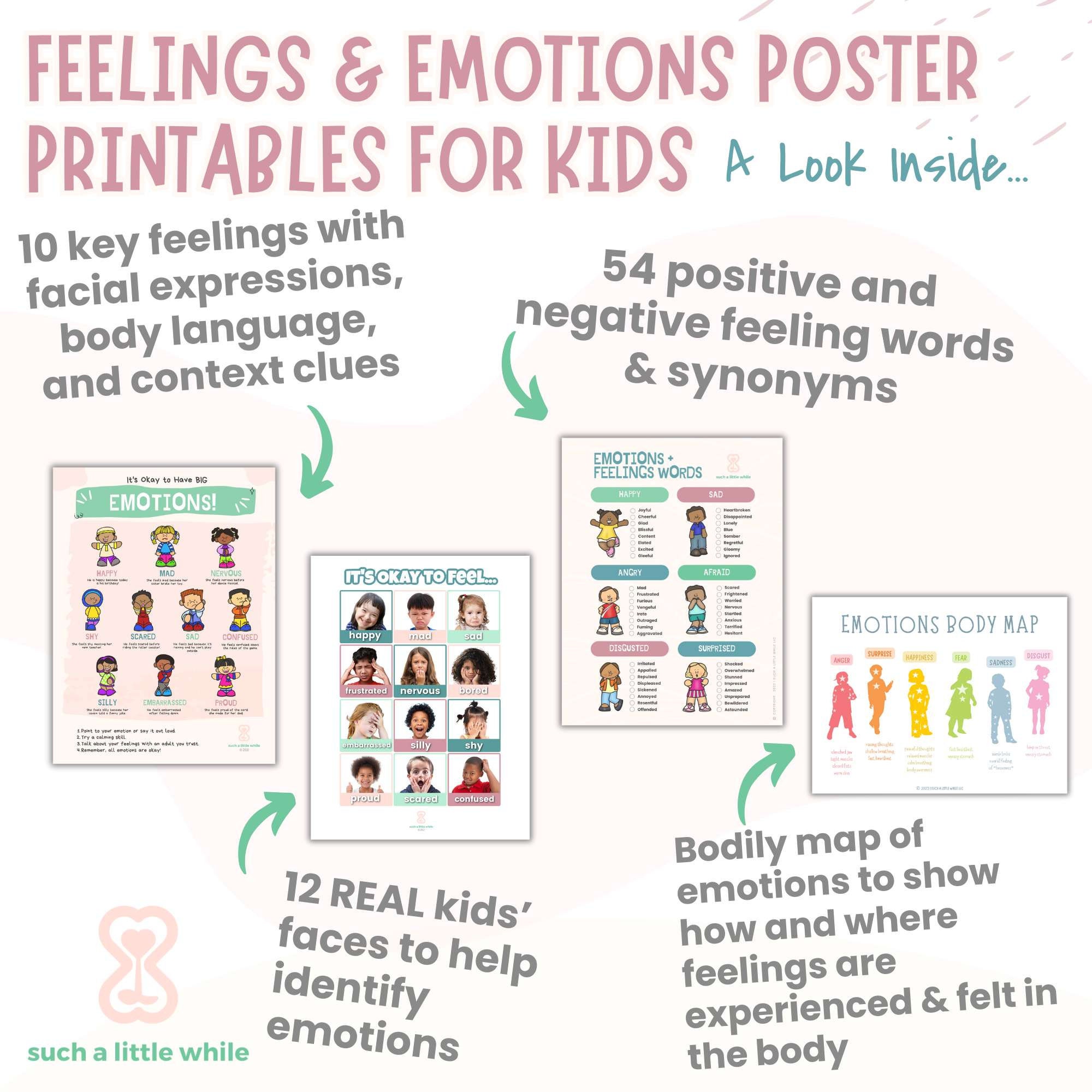 Feelings and Emotions for Preschool/kindergarten PDF Bundle of ...