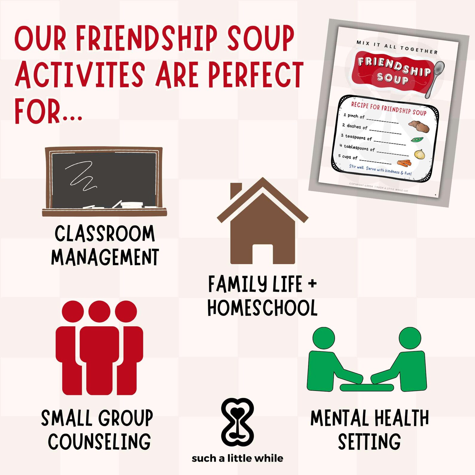 Friendship Soup Activity for Kids PDF Worksheets | Social Skills for ...