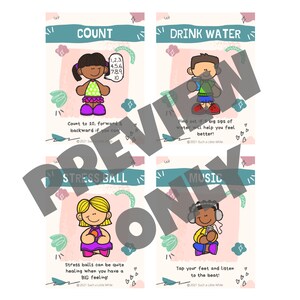 Calming Strategy Cards PDF| Printable Coping Skills Cards | Kids Calm ...